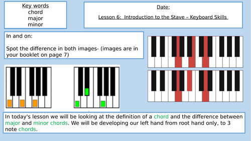 Year 7 Building Blocks - The Piano | Teaching Resources