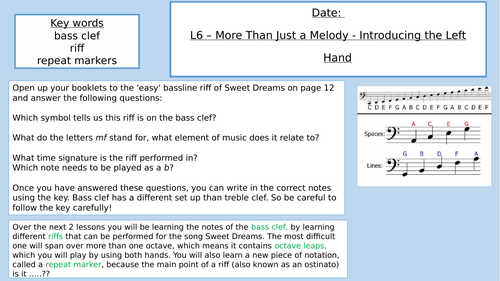 Mini Melody Project - The Piano | Teaching Resources