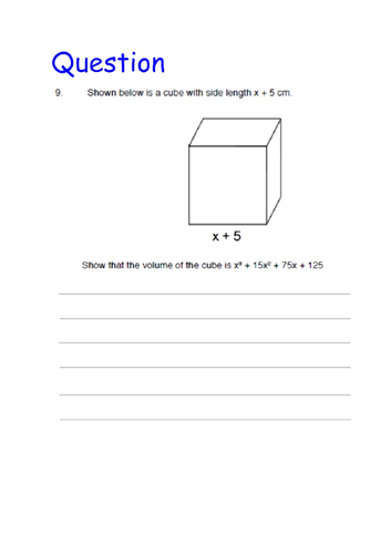 Expanding Triple Brackets | Teaching Resources