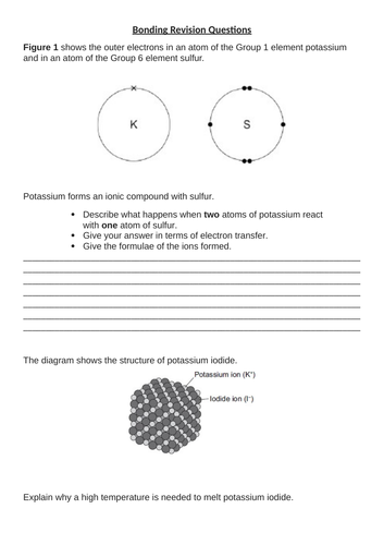 Improving Exam Technique: Bonding Questions - KS4 AQA Chemistry ...