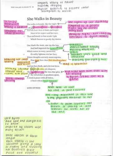 GCSE english literature eduqas poetry notes with context | Teaching ...