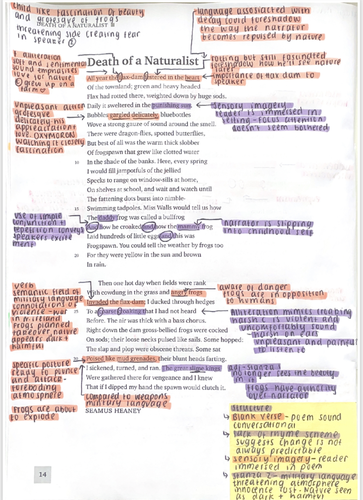 GCSE english literature eduqas poetry notes with context | Teaching ...