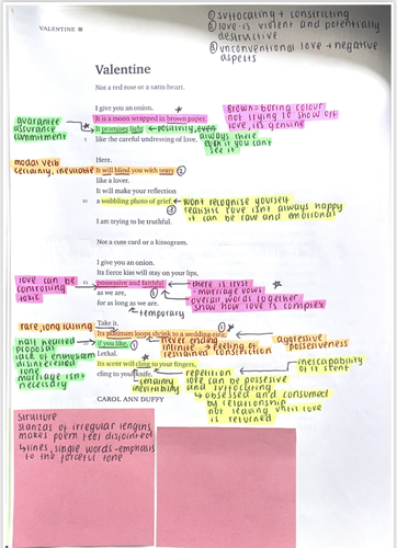 GCSE english literature eduqas poetry notes with context | Teaching ...