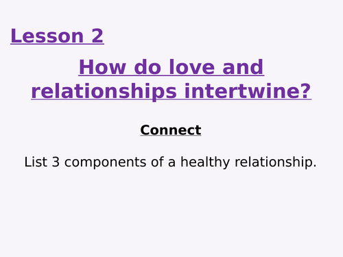 Love & Relationships KS3 SOW | Teaching Resources