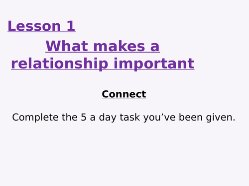 Love & Relationships KS3 SOW | Teaching Resources