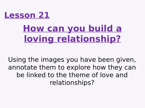 Love & Relationships KS3 SOW | Teaching Resources