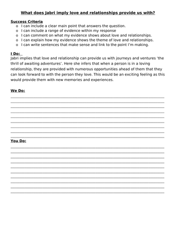 Love & Relationships KS3 SOW | Teaching Resources