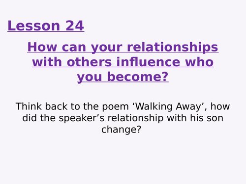 Love & Relationships KS3 SOW | Teaching Resources