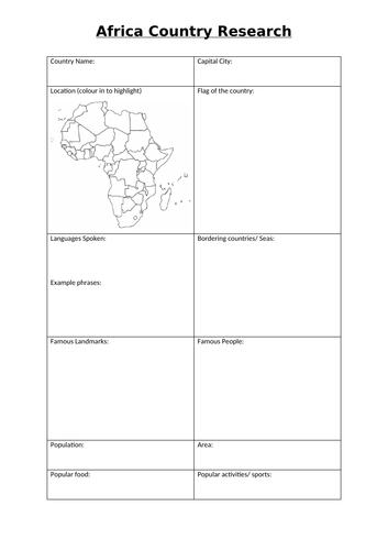 Africa KS3 Geography Unit (12 Lessons) | Teaching Resources