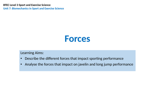 BTEC L3 Sport and Exercise Science - Unit 7 Biomechanics Resource Pack ...
