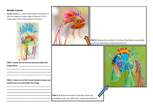 Art Cover work sheets BUNDLE (Animal Project) | Teaching Resources