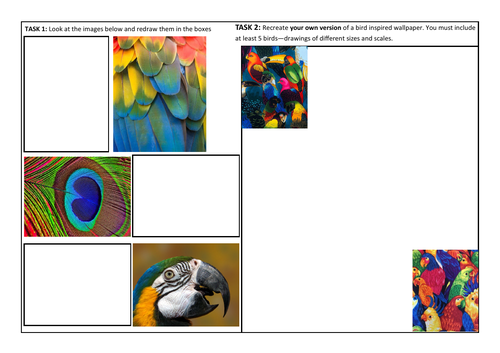 Art Cover work sheets BUNDLE (Animal Project) | Teaching Resources