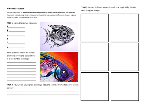 Art Cover work sheets BUNDLE (Animal Project) | Teaching Resources