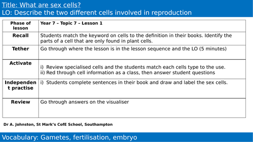 KS3 Science - Reproduction, pregnancy, plant structure & seed dispersal ...