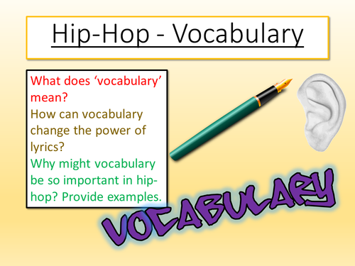 Hip Hop English Vocabulary | Teaching Resources