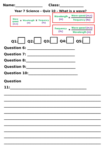 KS3 Science - Waves (Sound, Light and Electromagnetic), the Ear and the ...