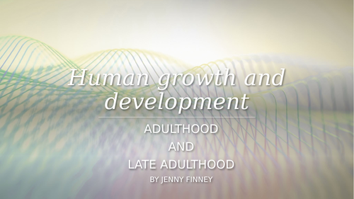 Cache L2 HSc human growth and development | Teaching Resources