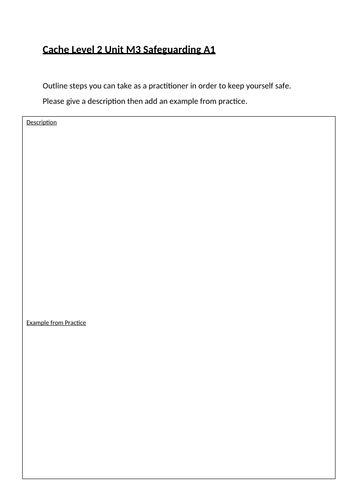 Cache L2 HSc safeguarding | Teaching Resources