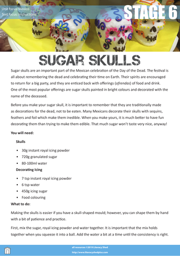 Year 6 Guided Reading - 1 week - Literacy Shed's 'Sugar Skulls ...