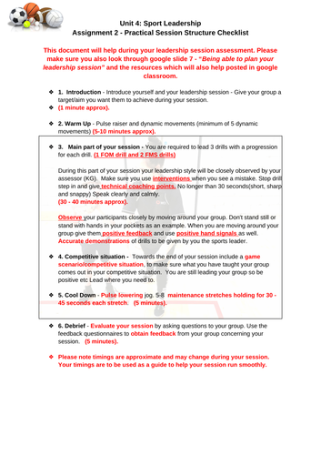 UNIT 4 – Sports Leadership | Teaching Resources