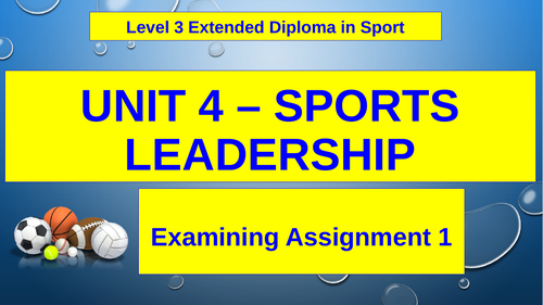 UNIT 4 – Sports Leadership | Teaching Resources