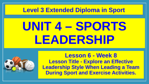 UNIT 4 – Sports Leadership | Teaching Resources