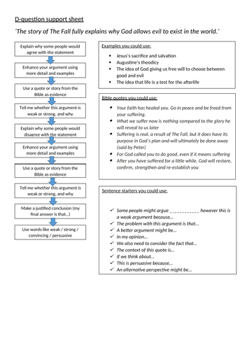 KS3/4 Christianity Big Questions Existence of God 10 hour-long lessons ...