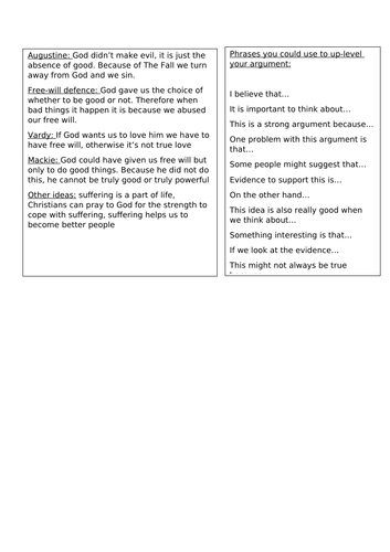 KS3/4 Christianity Big Questions Existence of God 10 hour-long lessons ...