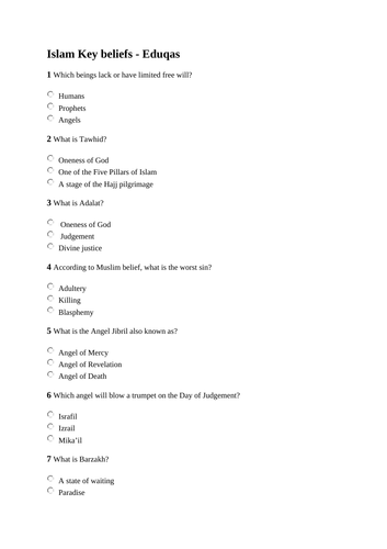GCSE (Islam Kutub / Holy Books - lesson 13 | Teaching Resources