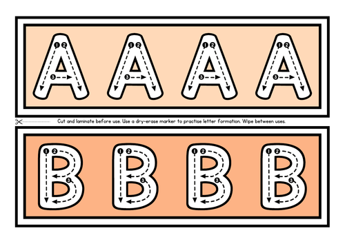 Pastel Capital and lower case letters tracing | Teaching Resources