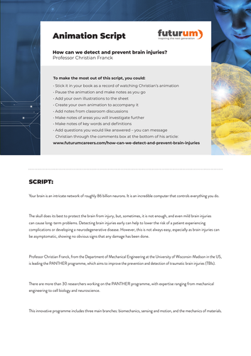 How can we detect and prevent brain injuries? | Teaching Resources