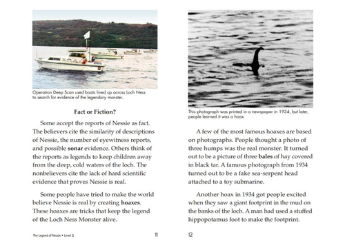 Year 3 English Non-Fiction Unit - Loch Ness Monster | Teaching Resources