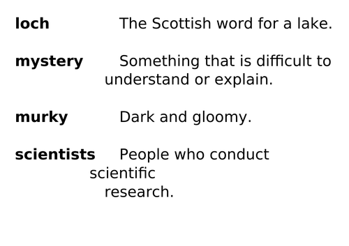 Year 3 English Non-Fiction Unit - Loch Ness Monster | Teaching Resources