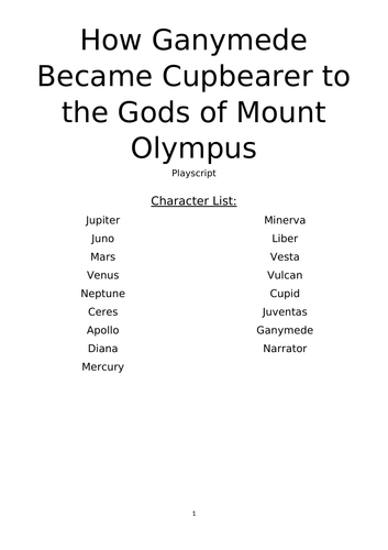 Roman Myth Playscripts | Teaching Resources