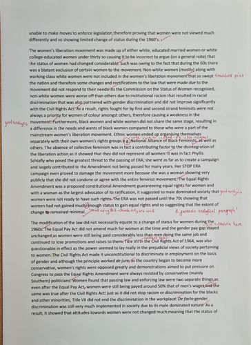 USA Theme 3: 1960s women essay practice | Teaching Resources
