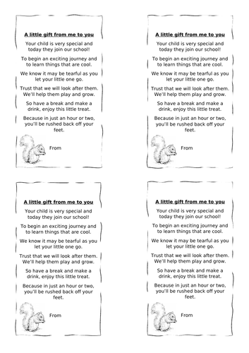 First day of school parent poem | Teaching Resources