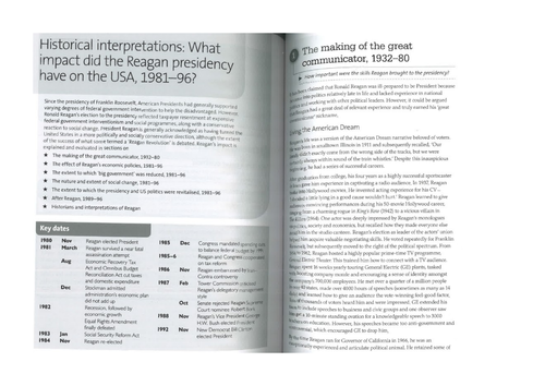 USA Theme 5: Lesson 1 - Reagan intro & Reaganomics | Teaching Resources