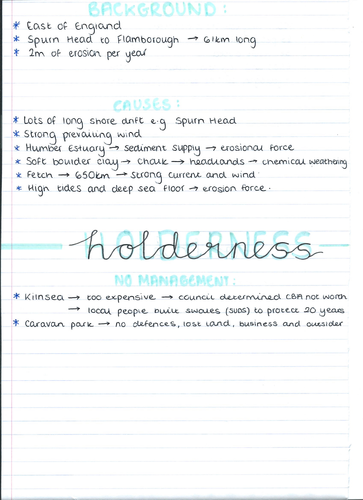 AQA A Level Geography Coasts Notes | Teaching Resources AQA A Level Geography Coasts Notes | Teaching Resources