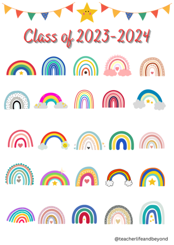 Class Rainbow Poster | Teaching Resources