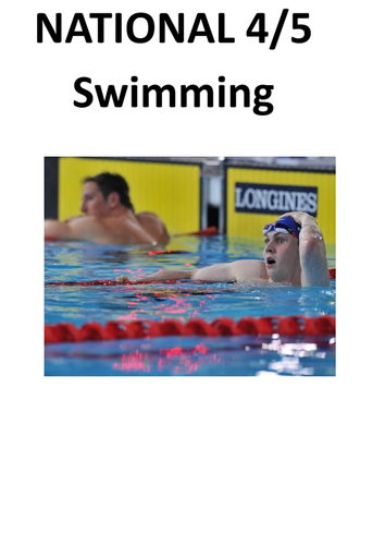 National 4/5 Swimming Booklet | Teaching Resources