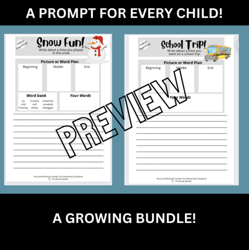 WRITING PROMPTS for Primary Students: PERSONAL NARRATIVE | Teaching ...