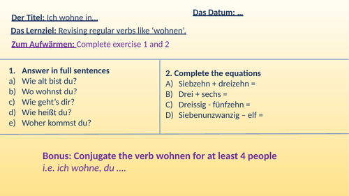 German - Stimmt! 1 Kapitel 1: Meine Welt und ich - Powerpoints ...