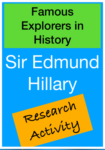 Famous Explorers - Sir Edmond Hillary Activity Set | Teaching Resources