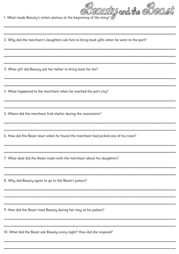 Beauty and the Beast | Teaching Resources