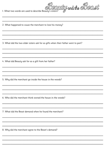 Beauty and the Beast | Teaching Resources