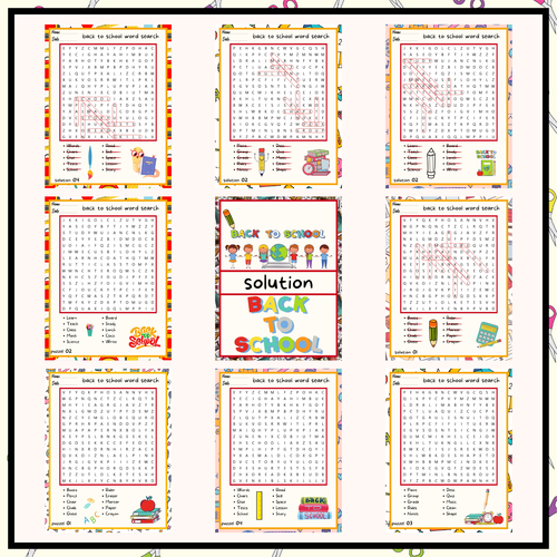 Back to School Word Search: Engaging Activities for the First Week of ...