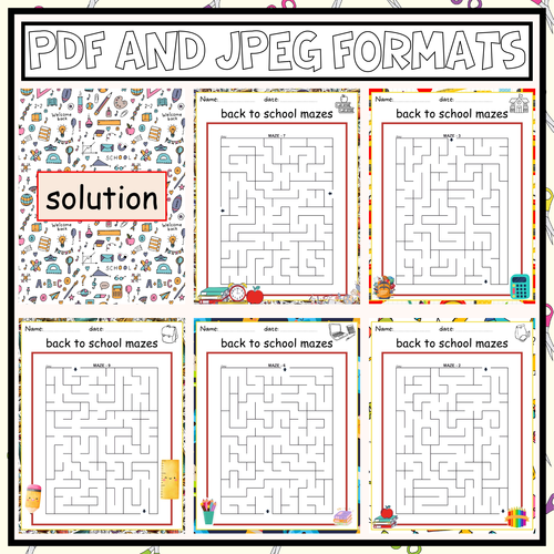 kindergarten activities-Back to School Mazes for Kids- first week ...