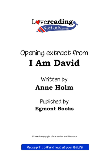 I am David - Whole Class Reading Session! | Teaching Resources