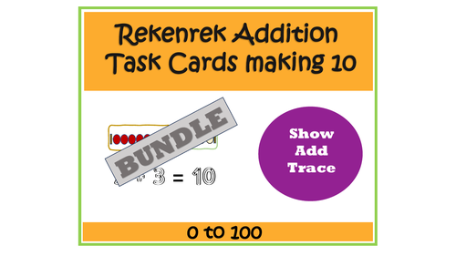 Rekenrek addition 0 to 100 based on number bonds to 10 | Teaching Resources