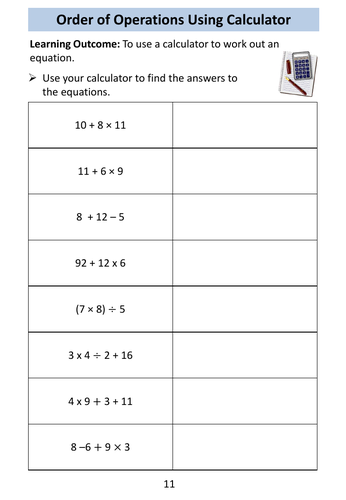 Level 1 Functional Skills Maths - Order of Operations (BIDMAS) Workbook ...